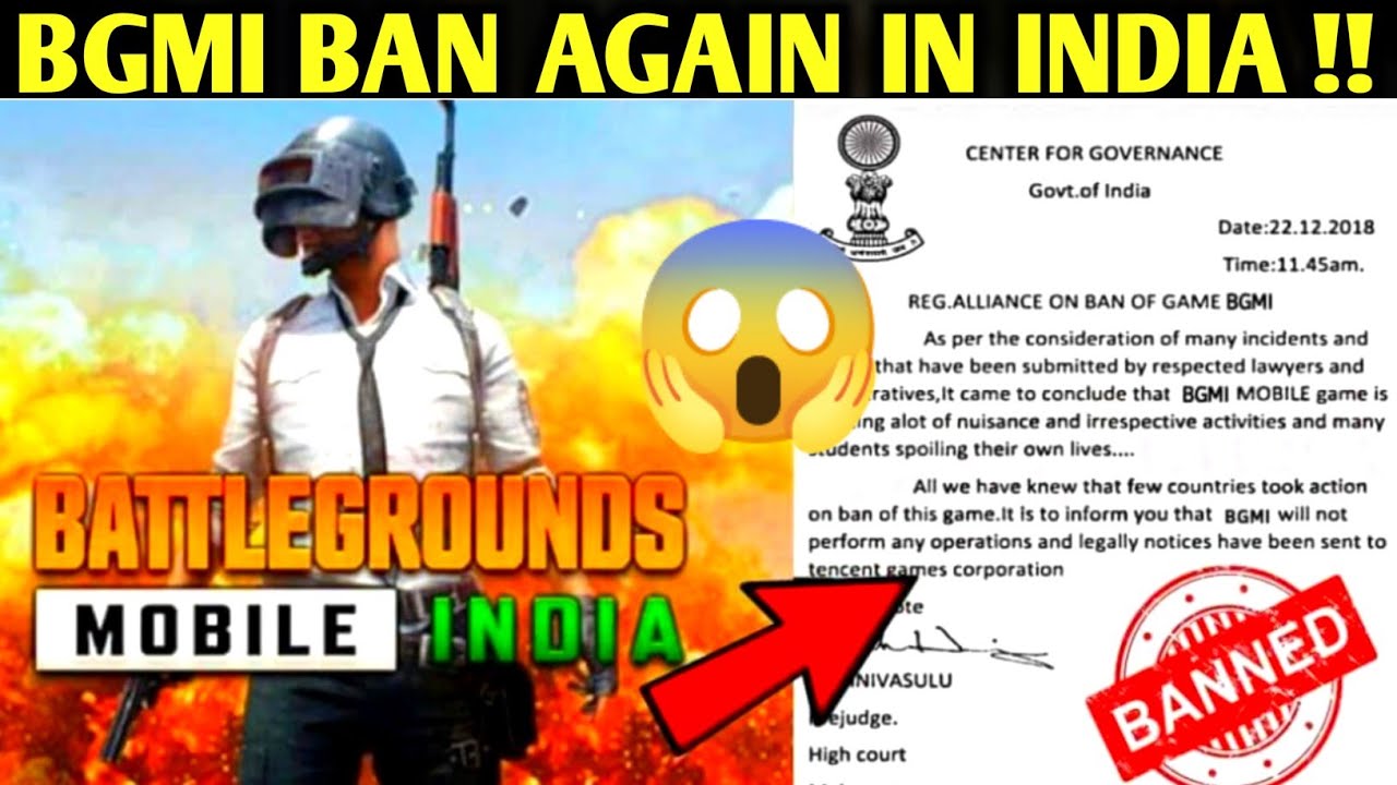 😱BGMI BAN AGAIN IN INDIA ? BGMI BAN LATEST NEWS | TODAY BGMI BAN NEWS ...
