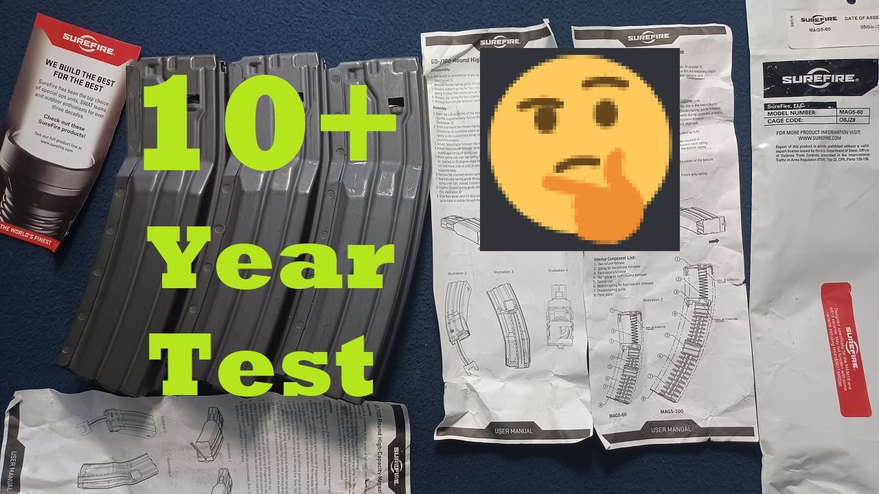 10+ Year Test: SureFire MAG5-60 round, M4/M16/AR-15 Mags, now ...