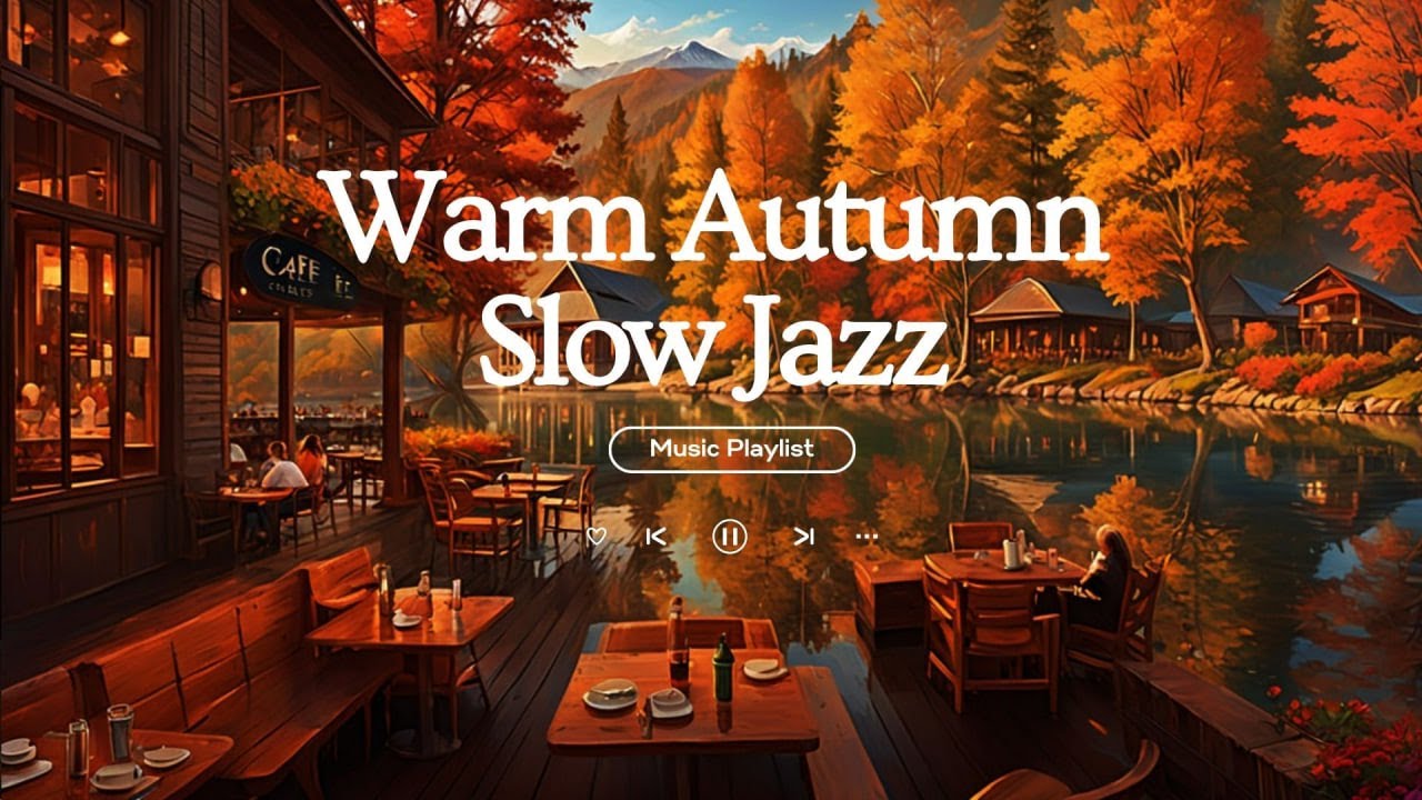 Relaxing Autumn Jazz Window 🍁 Jazz Music Cozy Little Corner Cafe Jazz ...
