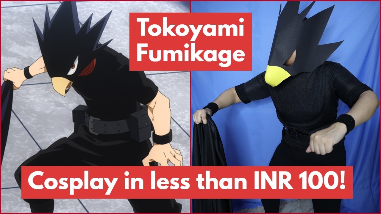 TOKOYAMI FUMIKAGE COSPLAY in UNDER INR 100 | DIY My Hero Academia ...