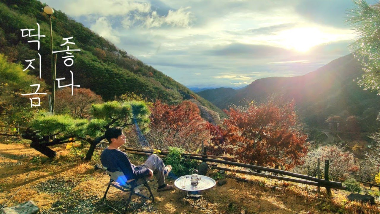 오봉맨 겨울 우중캠핑 마운틴 뷰 폴라리스 D1 돔쉘터 토요토미 반사식 난로 수제 모과 막걸리 솔로캠핑