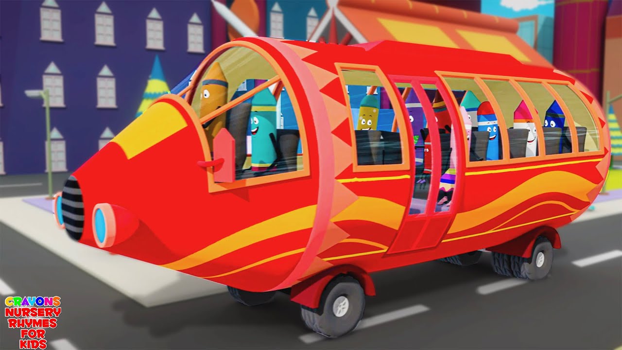 Wheels On The Bus & More Rhymes for Children by Crayons - YouTube