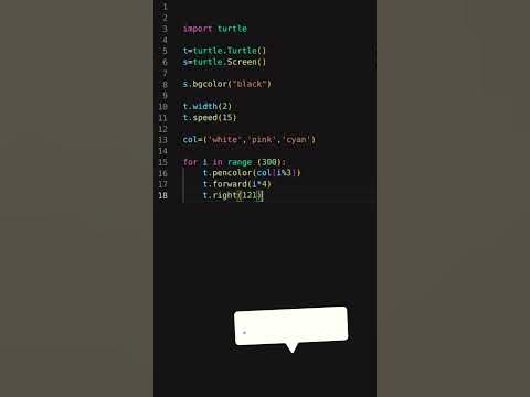 Triangle Sprial pattern using Python turtle #pythonshorts #python #coding #pythonprogramming # ...
