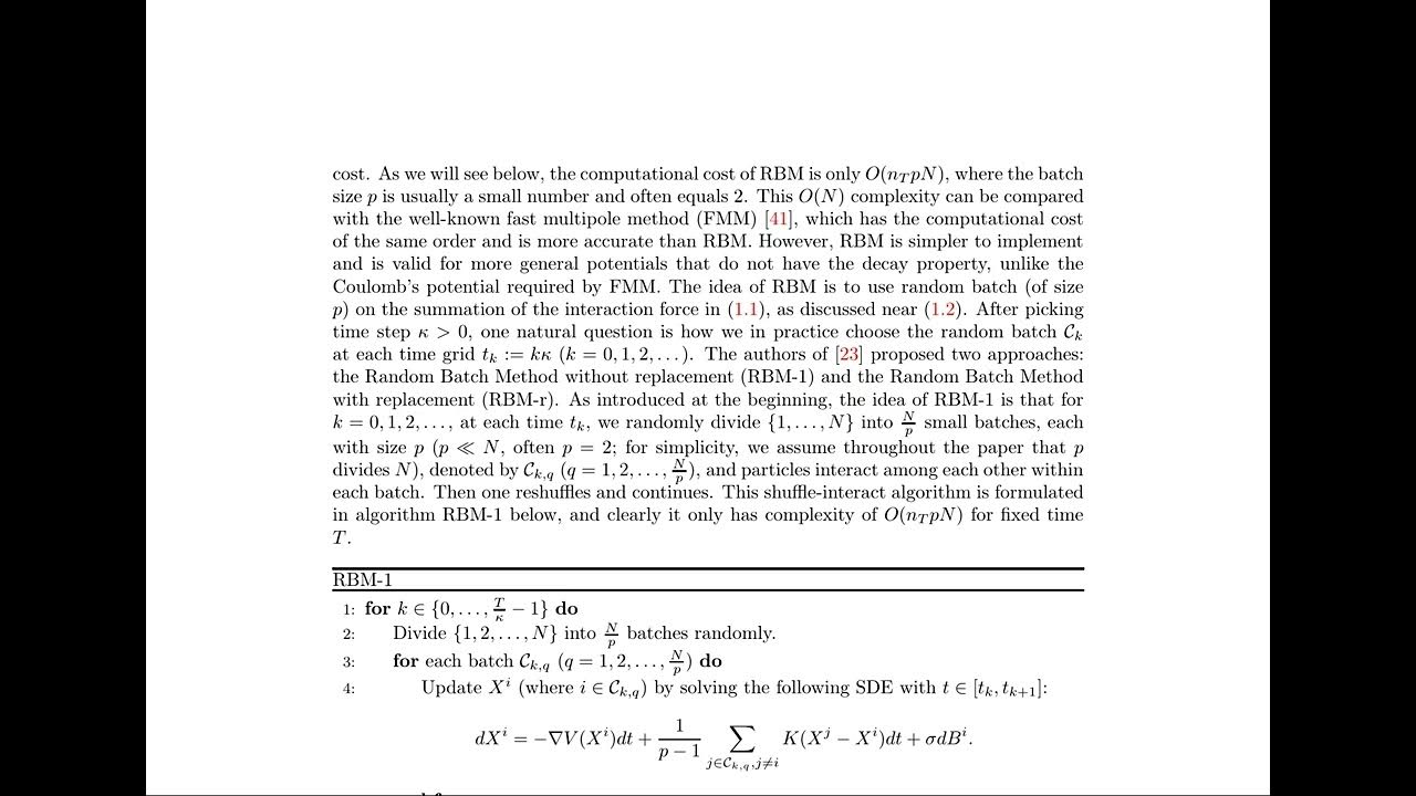 Convergence of Random Batch Method with replacement for interacting particle systems - A - YouTube