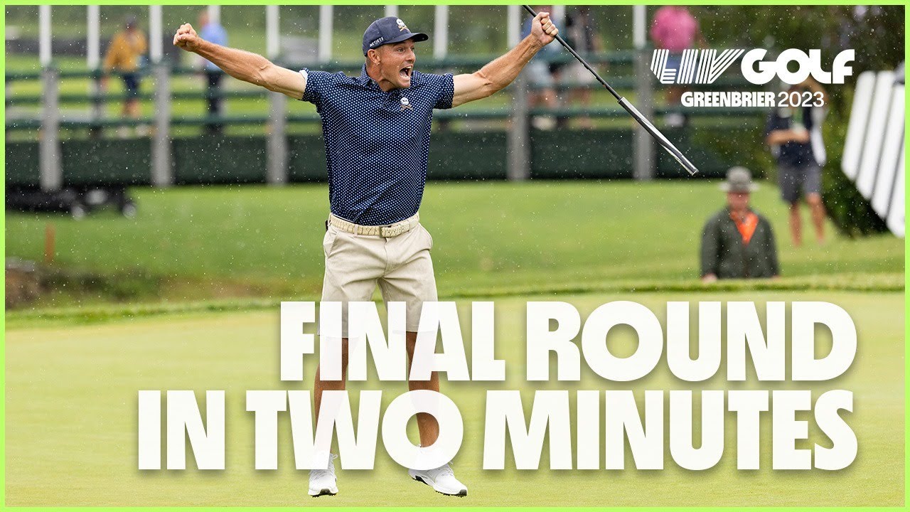 Highlights: Bryson's 58 in Two Minutes | LIV Golf Greenbrier - YouTube