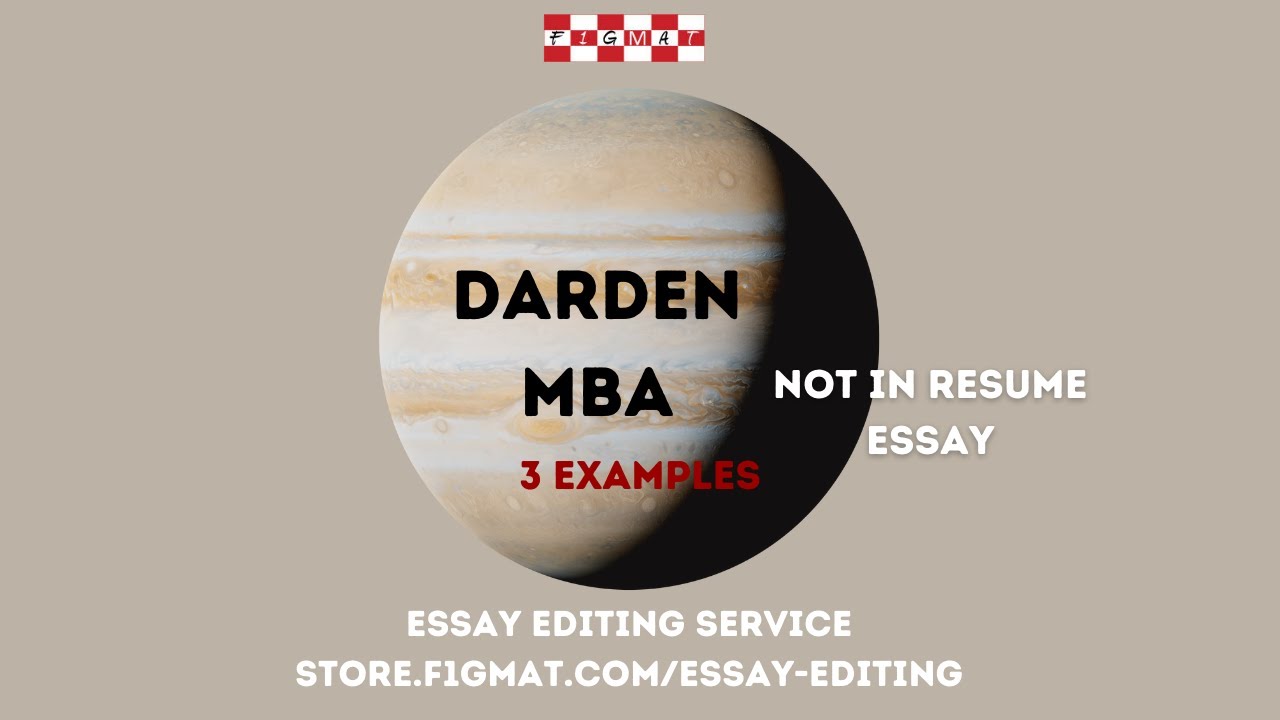 Darden MBA Not in Resume Essay - 3 Examples - YouTube