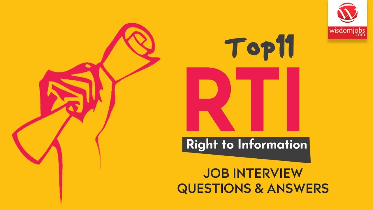 RTI Interview Questions and Answers 2019 | RTI Interview Questions ...