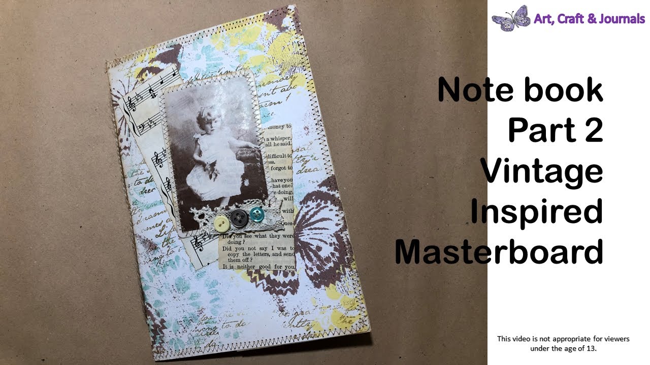 Vintage Inspired Masterboard Notebook Part 2 - YouTube