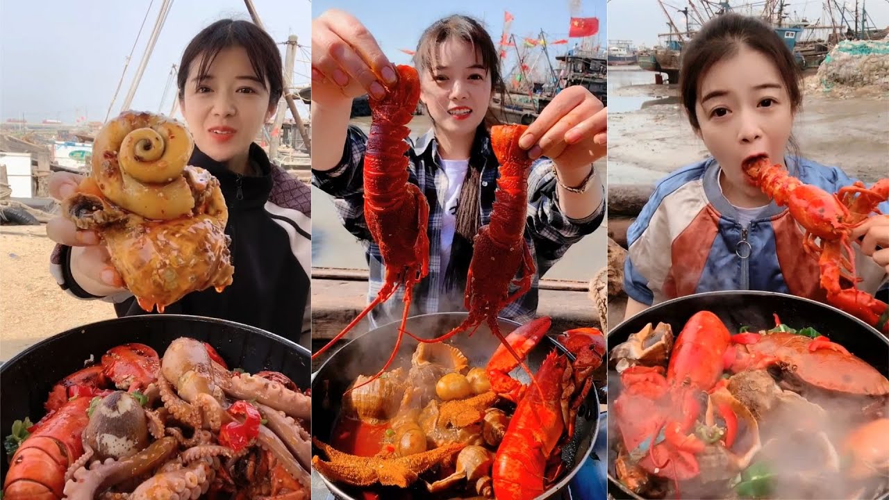 Today the fishermen eat squid, lobster, conch, squid, starfish, sea ...