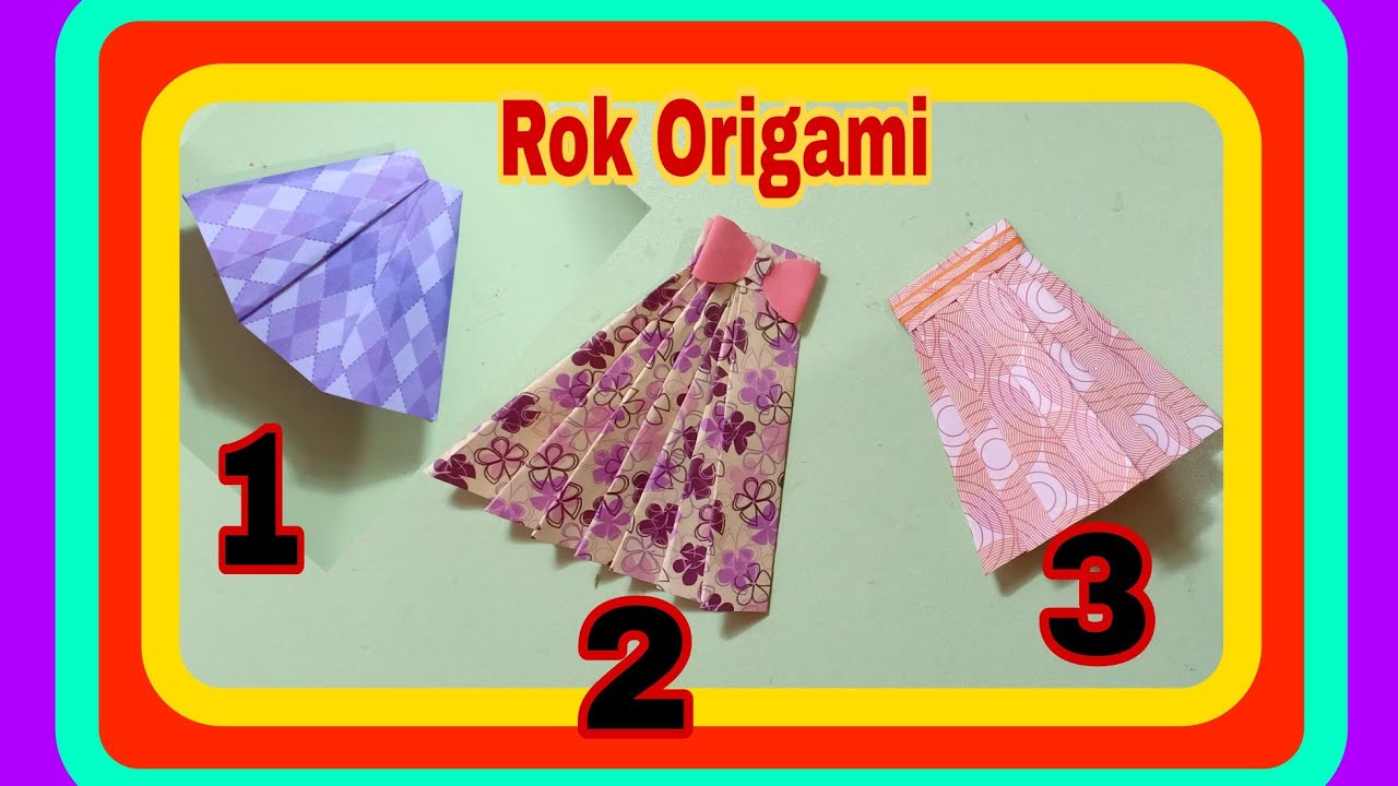 Kreasi membuat rok dari origami / Origami Rok - YouTube