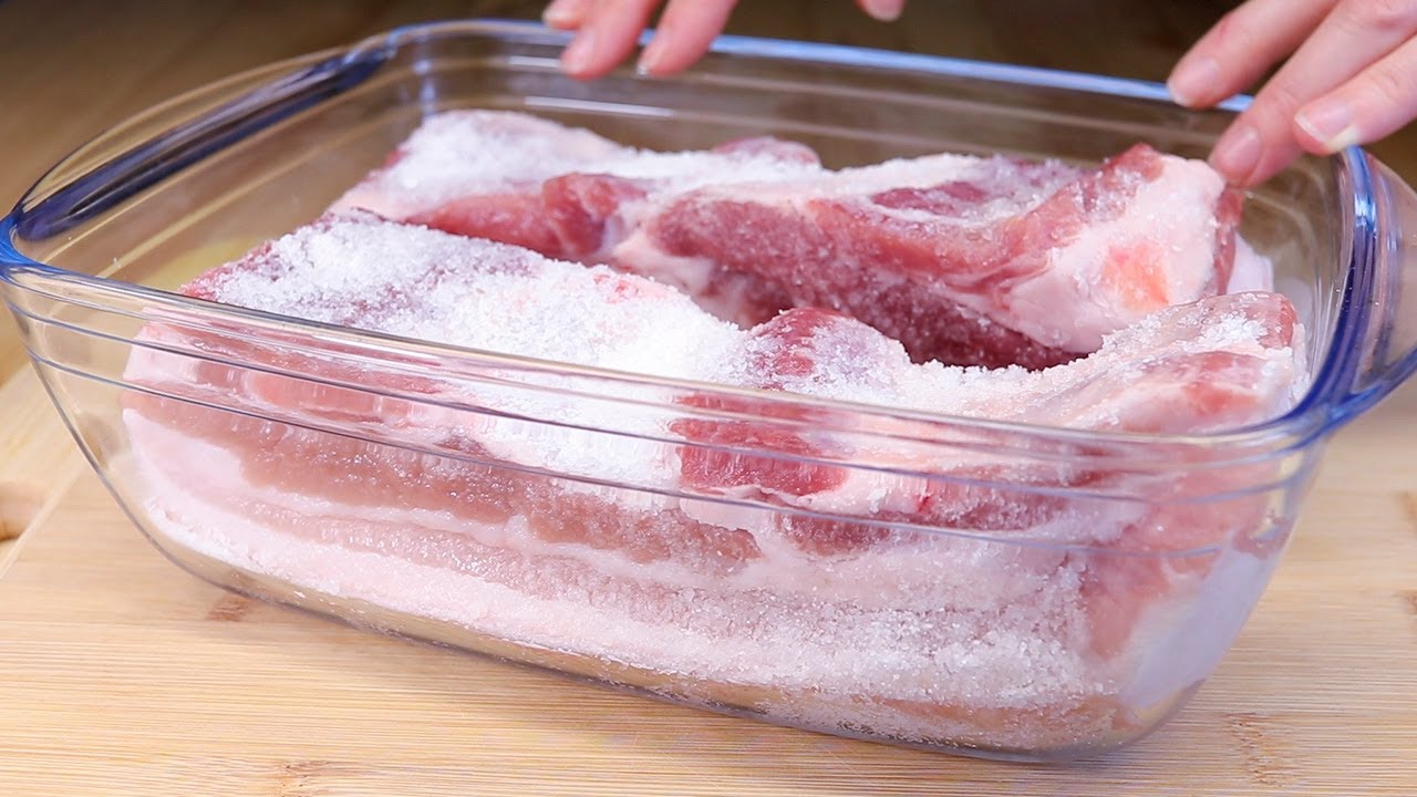 Solche Schweinebrust wird in 5 Minuten gegessen! Perfekter Snack! Super ...