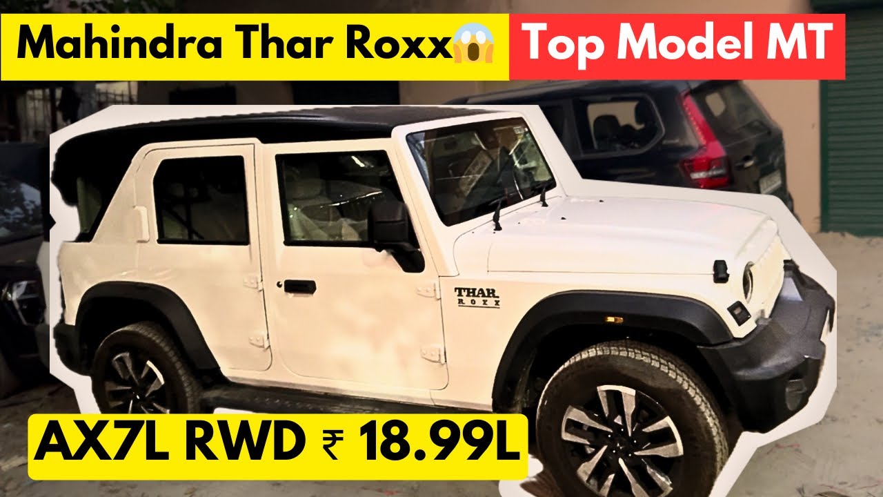 Mahindra Thar Roxx Top Model 2024 | Thar Roxx White Color 🤩 | Best ...