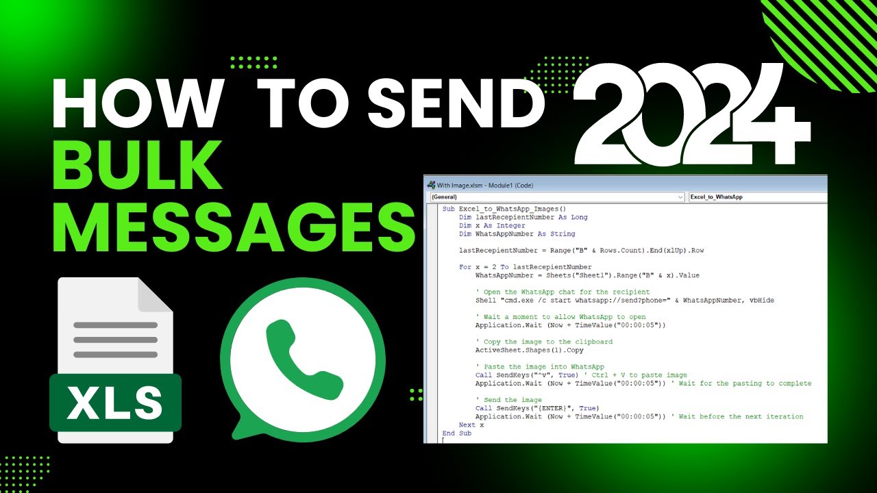Excel To Whatsapp How To Send Bulk Whatsapp Image Messages From Excel With Vba Code Step By