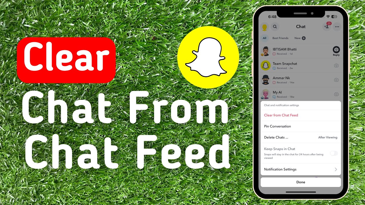 How To Clear From Chat Feed Snapchat - YouTube