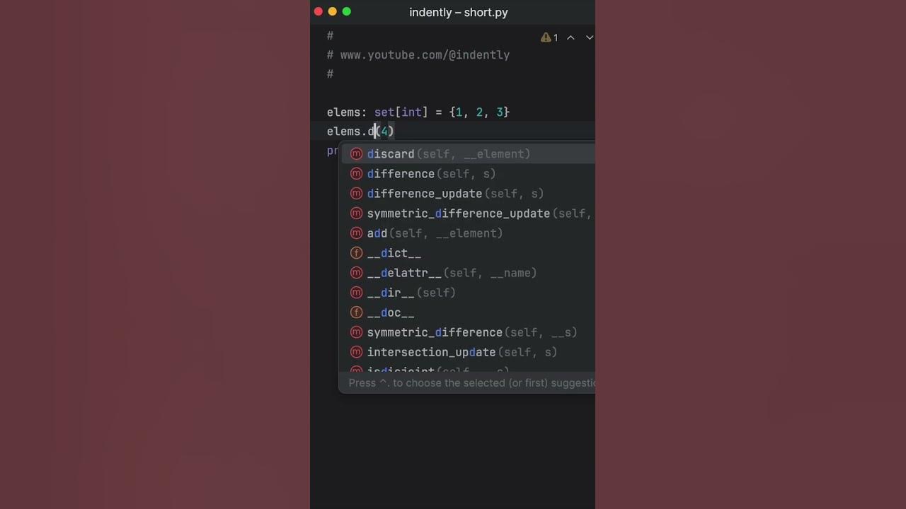 I Didnt Know Python Sets Could Do This Coding Python Pythonprogramming Youtube