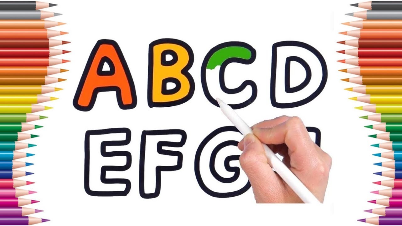 How to draw ABCDEFGH | Как нарисовать ABCDEFGH | ABCDEFGHni qanday ...