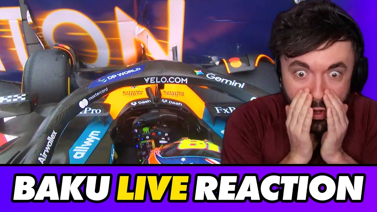 Our LIVE Reaction to Piastri's Baku Crash - YouTube