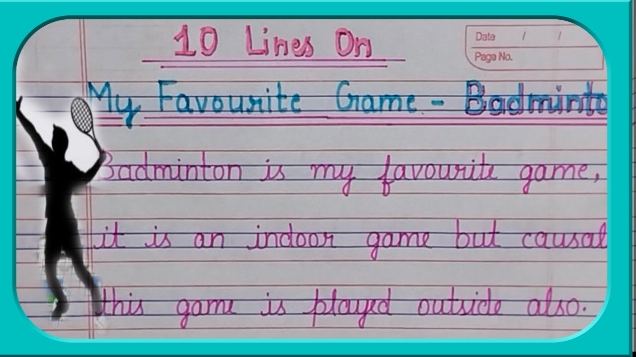10 Lines Essay On My Favourite Game: Badminton In English | Essay On ...