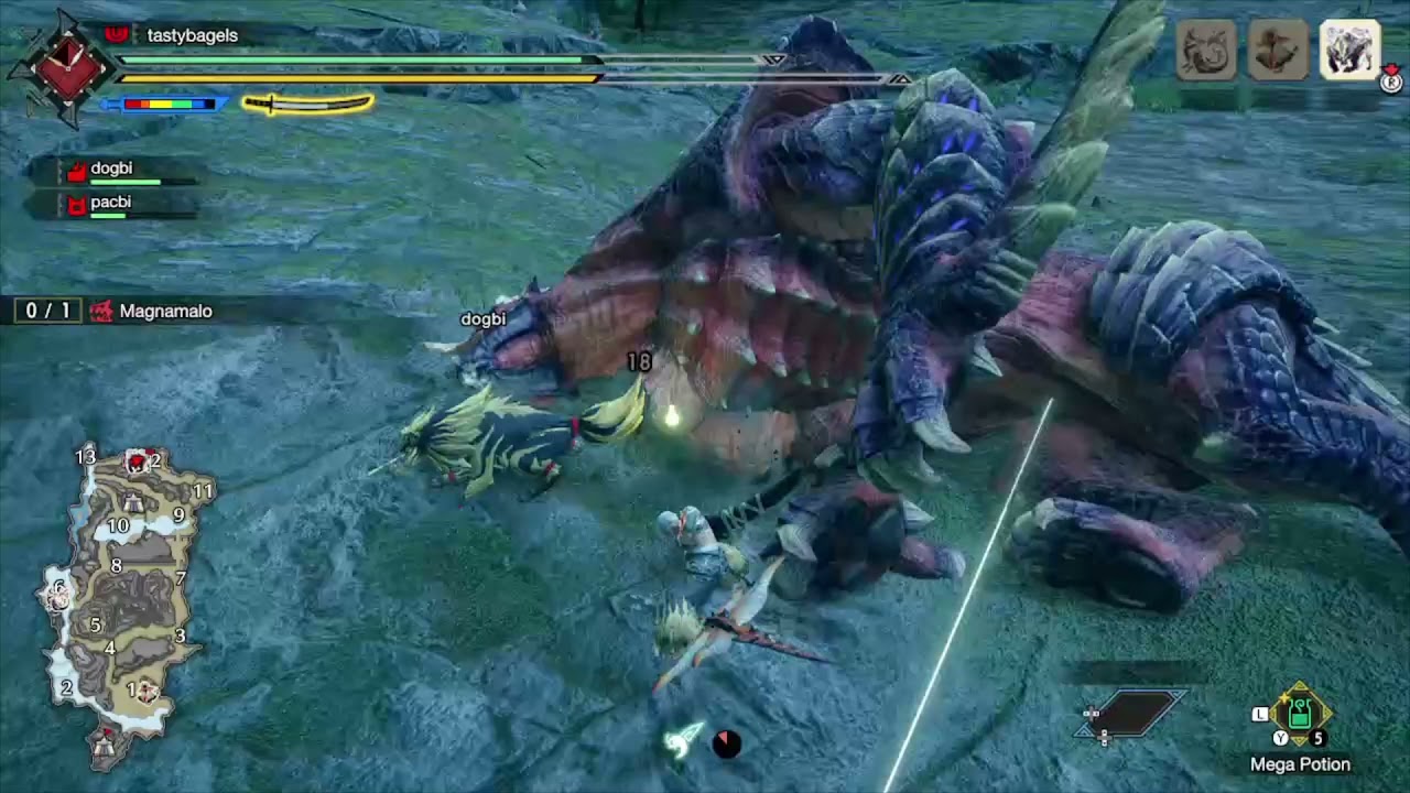 MH Rise | HR Magnamalo Highlights (Long Sword) - YouTube