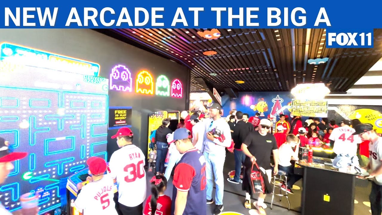 Bandai Namco's 'Level Up' arcade opens at Angel Stadium - YouTube