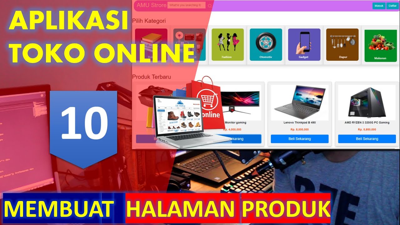 APLIKASI Penjualan Barang - Web Programming #10 LAYOUT HALAMAN PRODUK ...