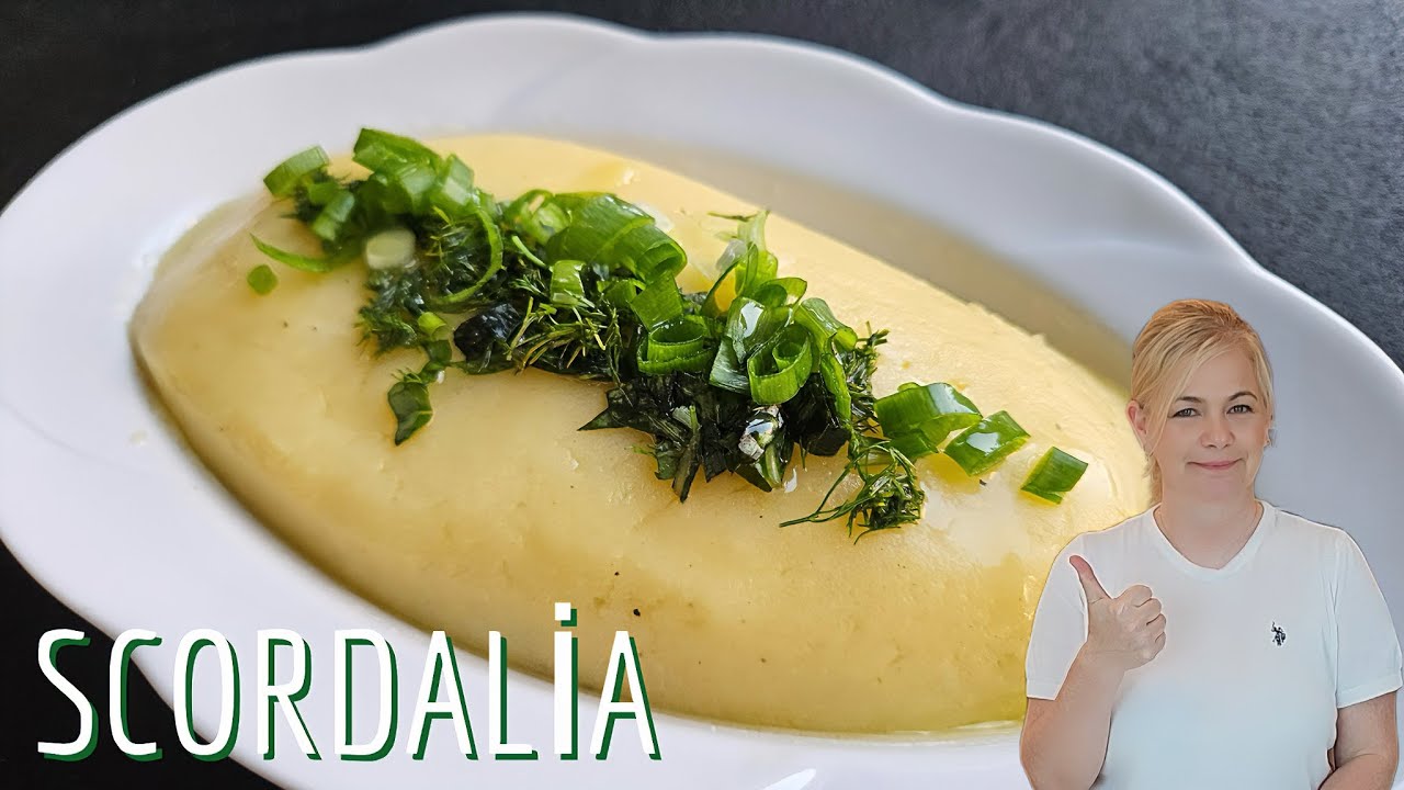 Azıcık malzeme ve çok kolay patates mezesi Scordalia - YouTube