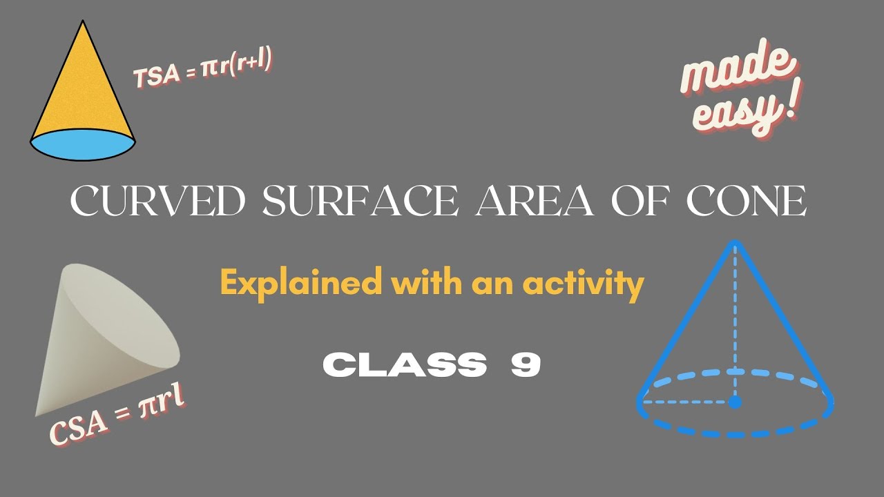 Curved Surface Area of a CONE | Chapter: Surface Areas and Volumes ...