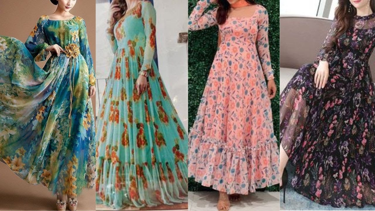 Top Trendy and Stylish Shafoon Frocks for Girls|| Chiffon Frocks Design ...