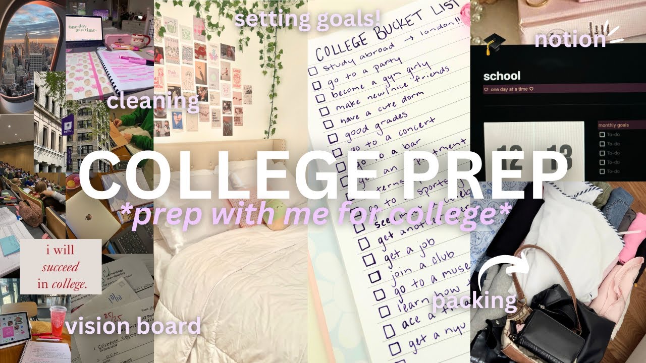 college prep | prep with me for college *packing, setting goals ...