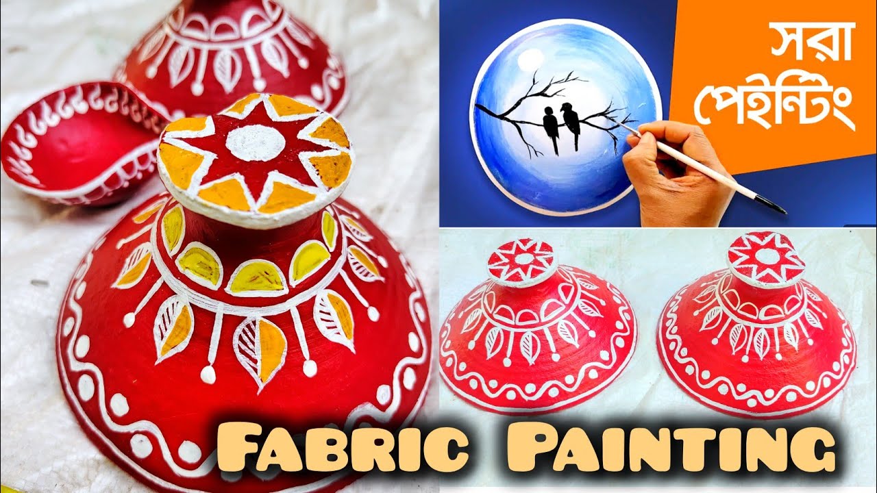 Fabric Painting on Matir Sora | Fabric art| Fabric Painting| Matir Sora ...