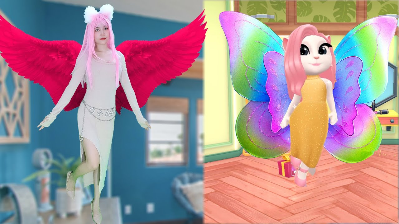 Imitate Angela Turning into a Winged Angel - My Talking Angela 2 In ...