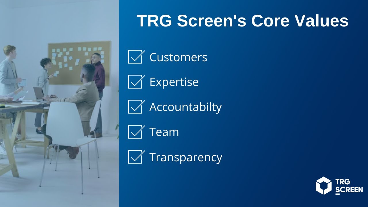 TRG Screen | Core Values - YouTube
