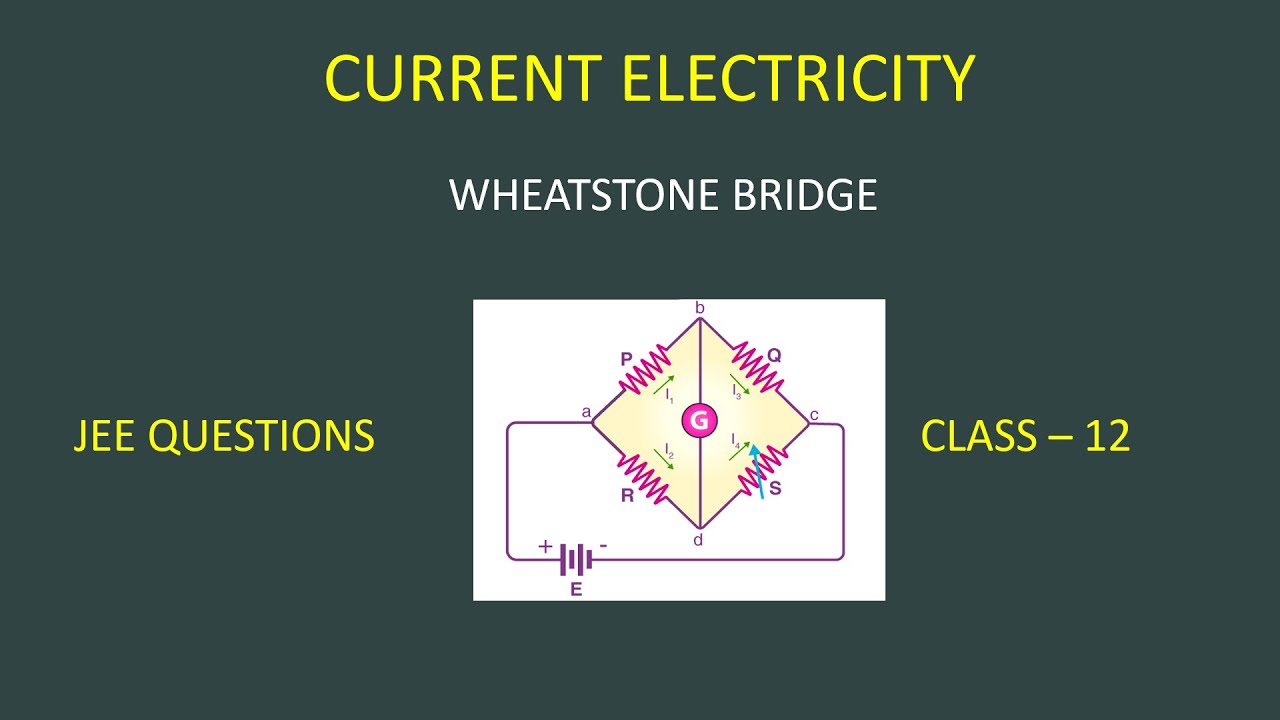 JEE TAMIL || CURRENT ELECTRICITY || WHEATSTONE BRIDGE || CLASS 12 ...