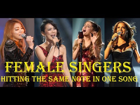 Female Singers hitting The Same Note In One Song!! - YouTube