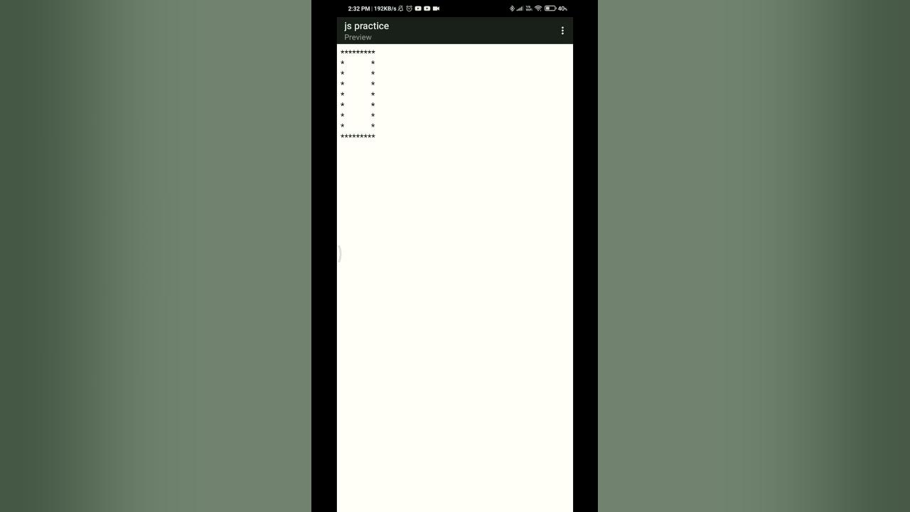 Hollow Square Star pattern by JavaScript with simple code 🔥🤓|javascript shorts🔥 #javascript # ...