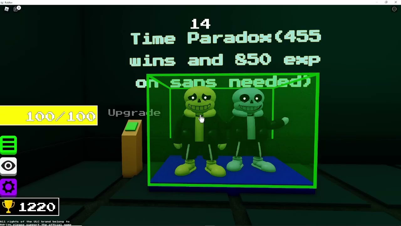 Time Paradox Sans Showcase - Undertale: Last Copy Roblox - YouTube