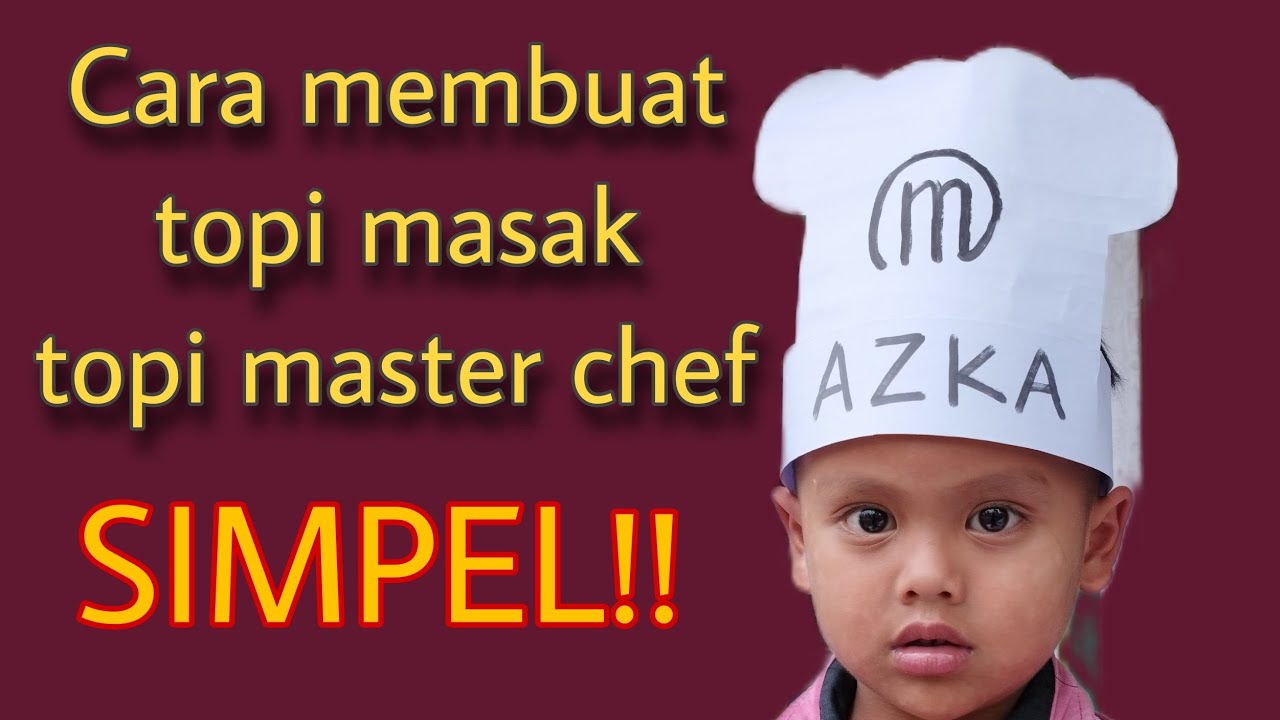 Cara membuat topi masak topi master chef simpel - YouTube