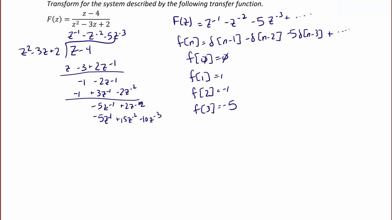 ECE320 Lecture7 3b Discrete Time Systems Inverse Z Transforms YouTube