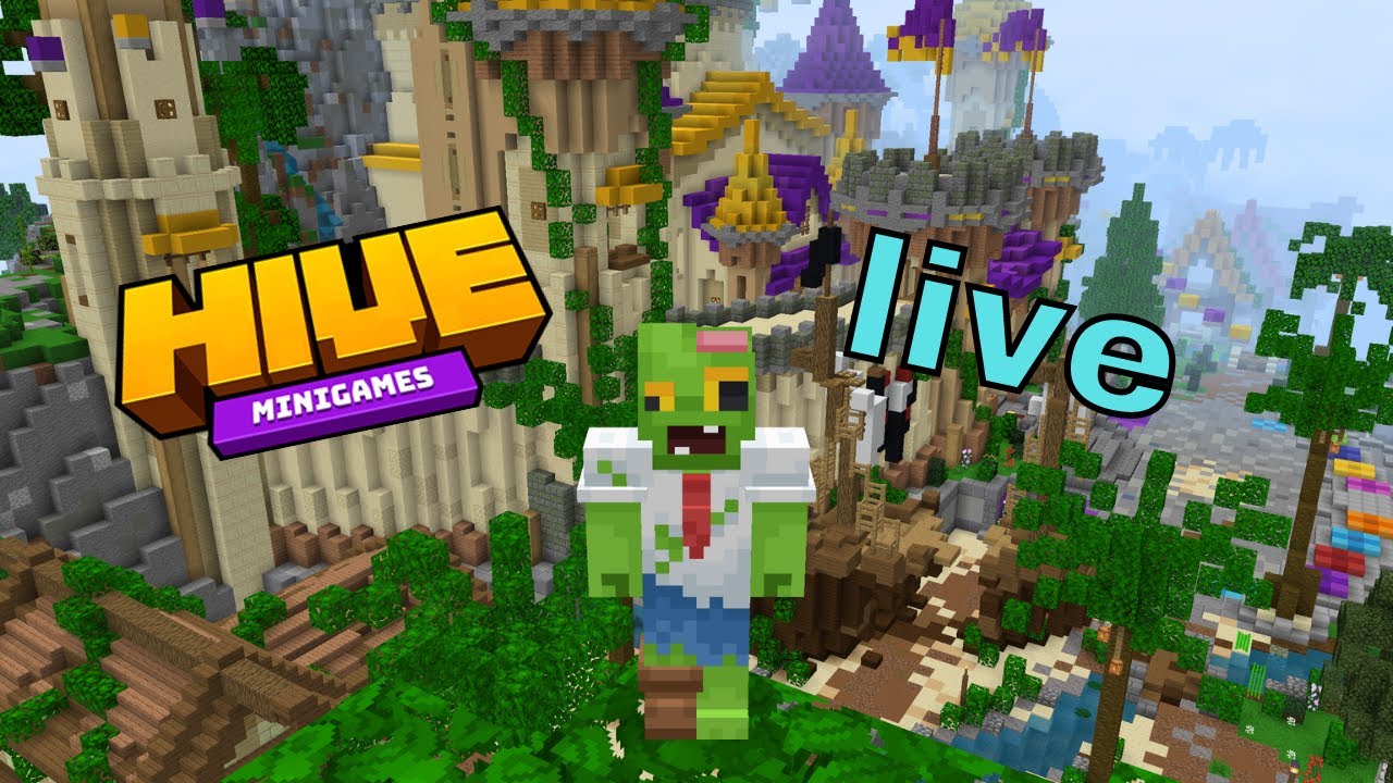 Hive With Viewers but Zombie! (Hive Minecraft Live) - YouTube
