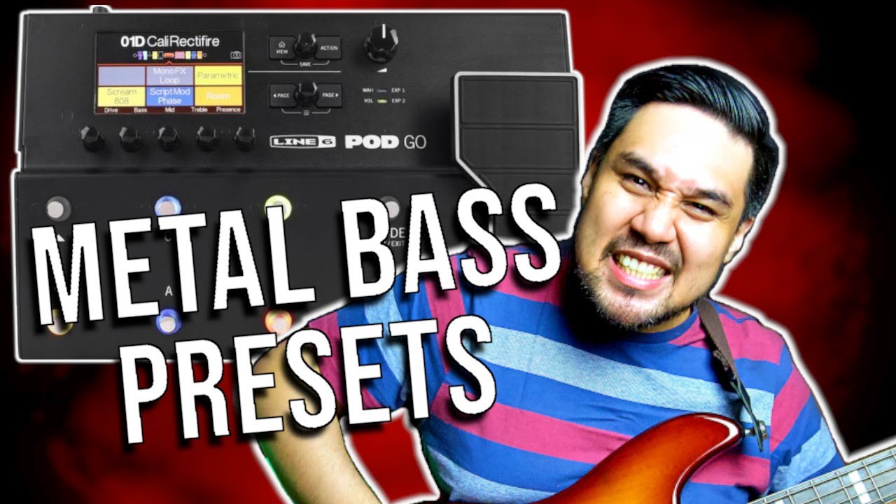 5 METAL BASS PRESETS on the LINE 6 POD GO - YouTube