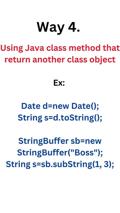 What are different ways to create object s in java? #object #class #javainterviewquestions # ...