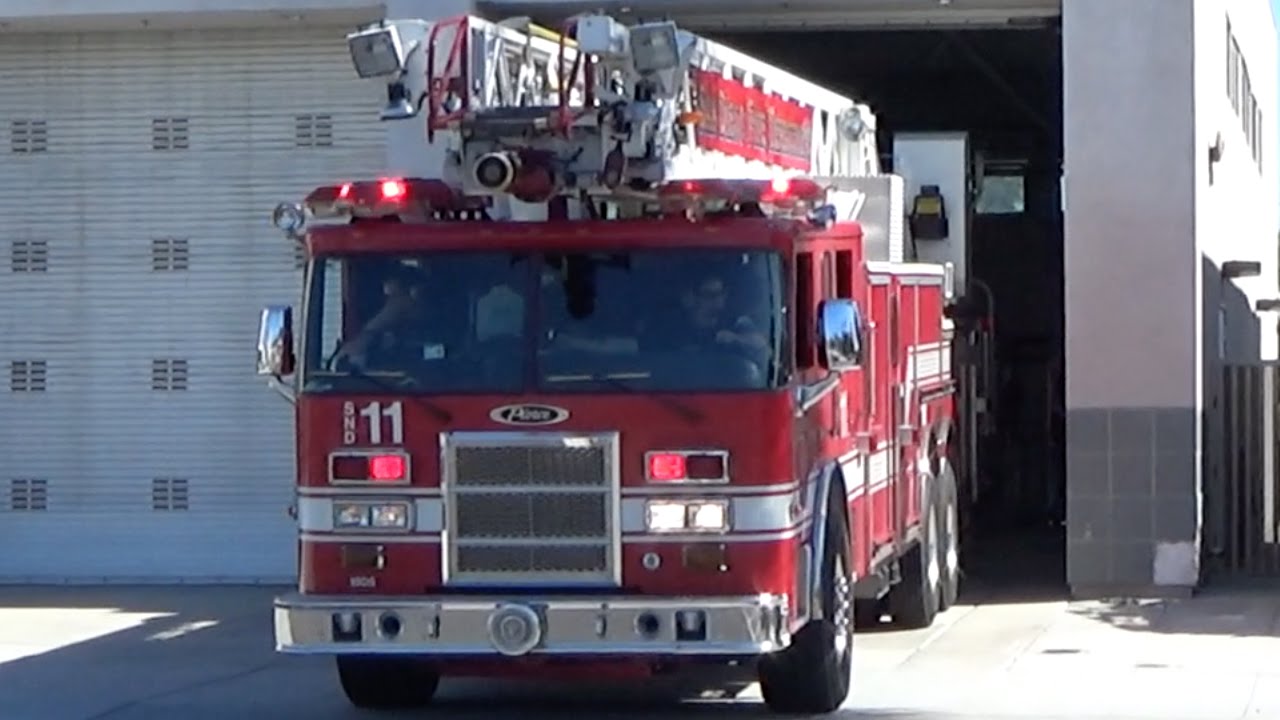 San Diego Fire Station 11 Response Compilation - YouTube
