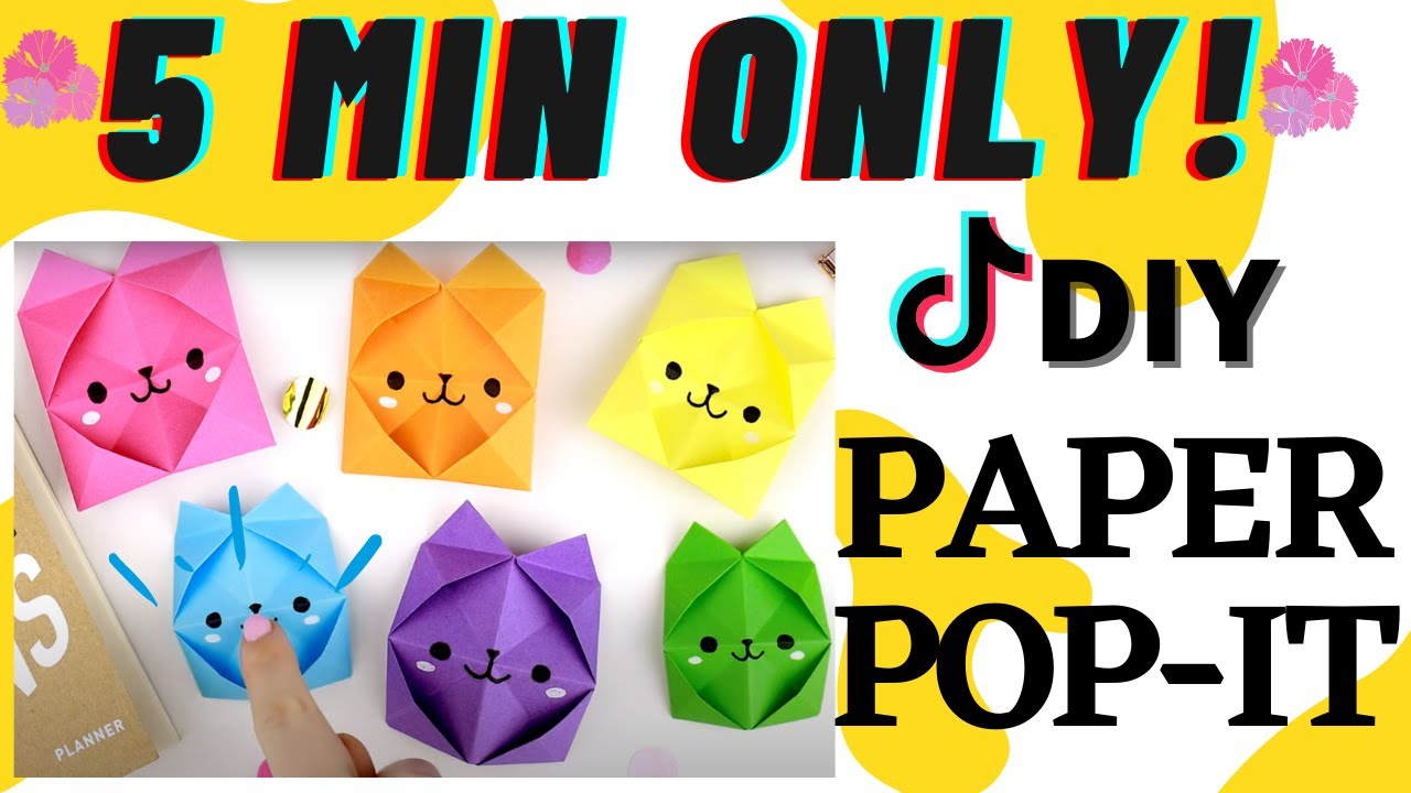 5 MIN DIY SIMPLE DIMPLE/POP-IT With ONLY PAPER! [VIRAL TIKTOK Fidget ...