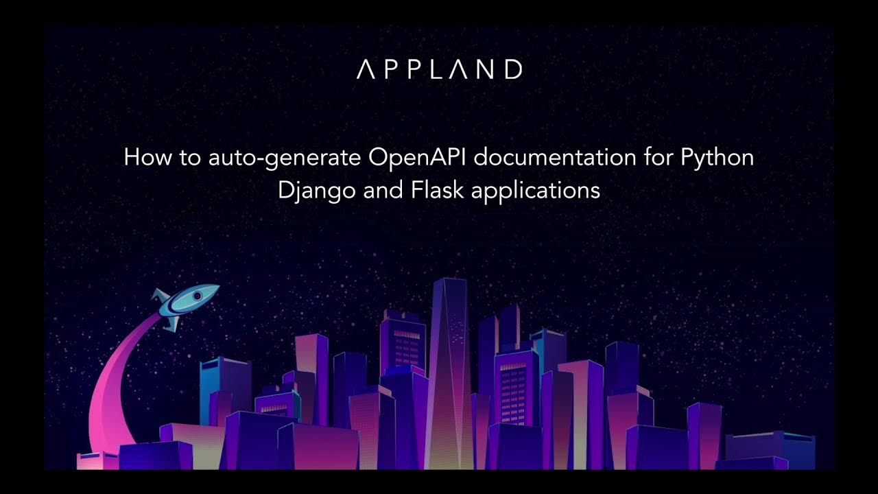 How to auto-generate OpenAPI documentation for Python Django and Flask applications - YouTube
