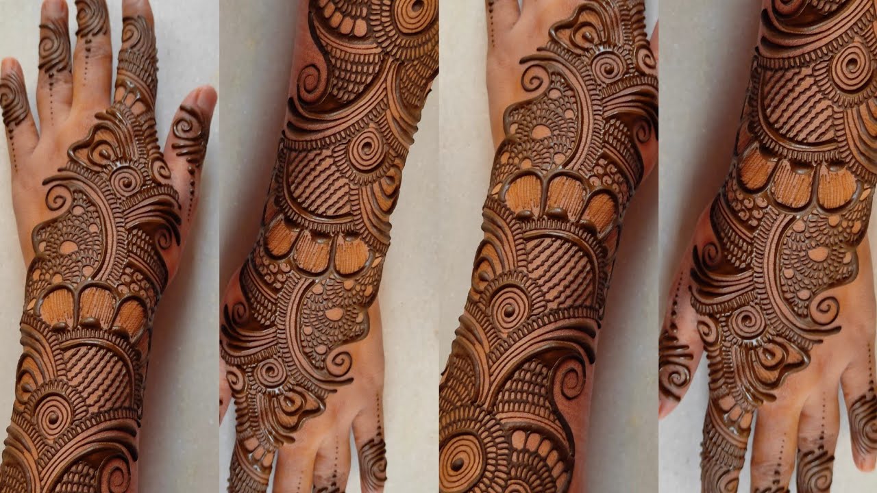 Mehndi designs back side easy arebic | mehandi ka design | simple ...