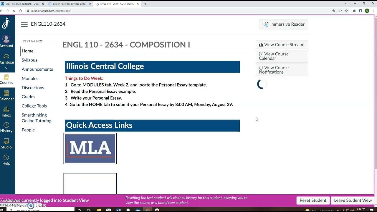 ENG 110 Online Navigation - YouTube