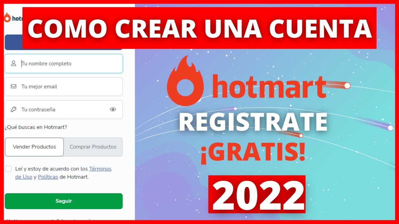 Como Crear una Cuenta en Hotmart Como Afiliado Paso a Paso 2022 GRATIS ...