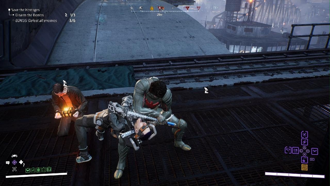 Nightwing stealth gameplay -Gotham Knights (Bomb threat) - YouTube