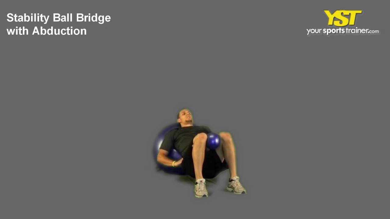 Stability Ball Bridge with Ball Squeeze - YouTube