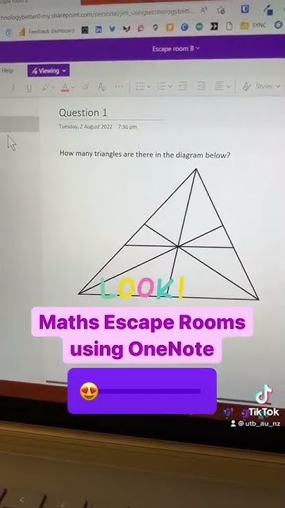 Maths Escape Rooms using OneNote #shorts - YouTube
